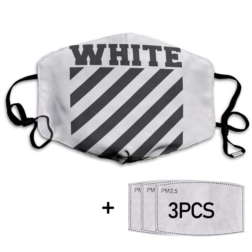 Off White Mask White Full printed Face Mask - Ellieshirt