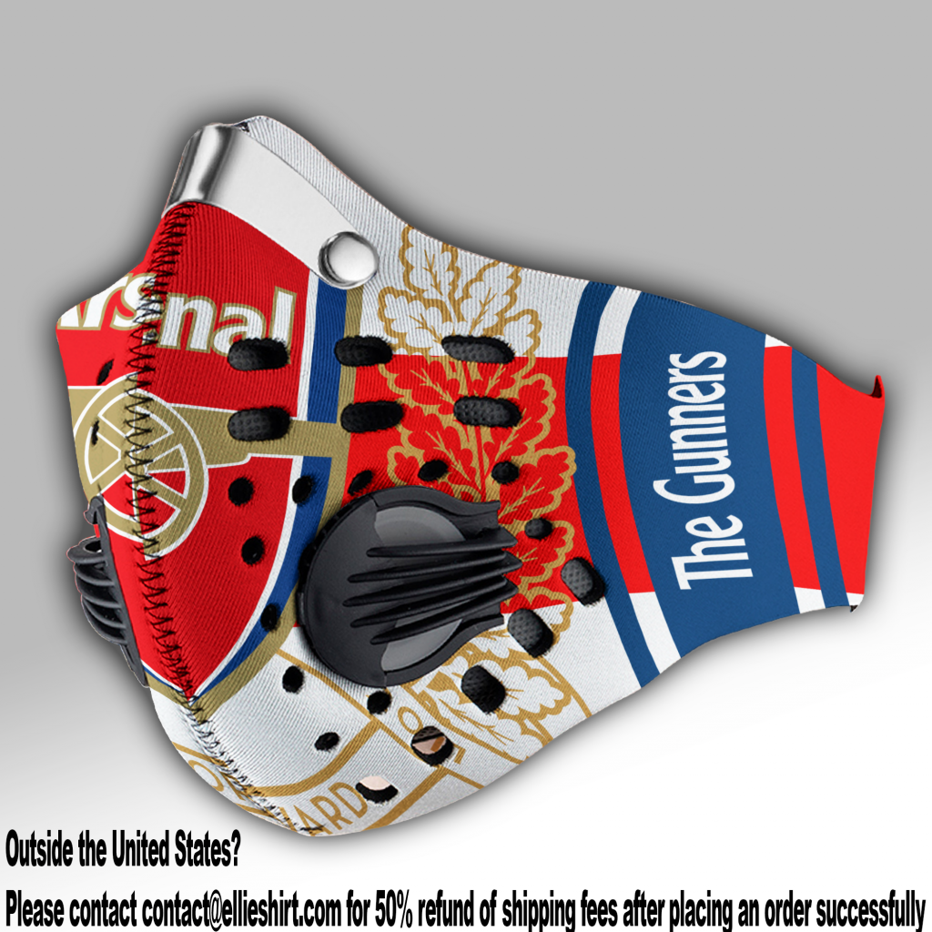 Arsenal Fc Carbon PM 2,5 Face Mask - Ellieshirt