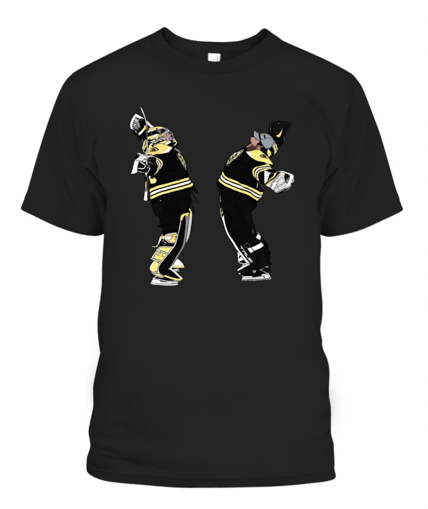 GOALIE HUG SHIRT Linus Ullmark And Jeremy Swayman Boston Bruins ...