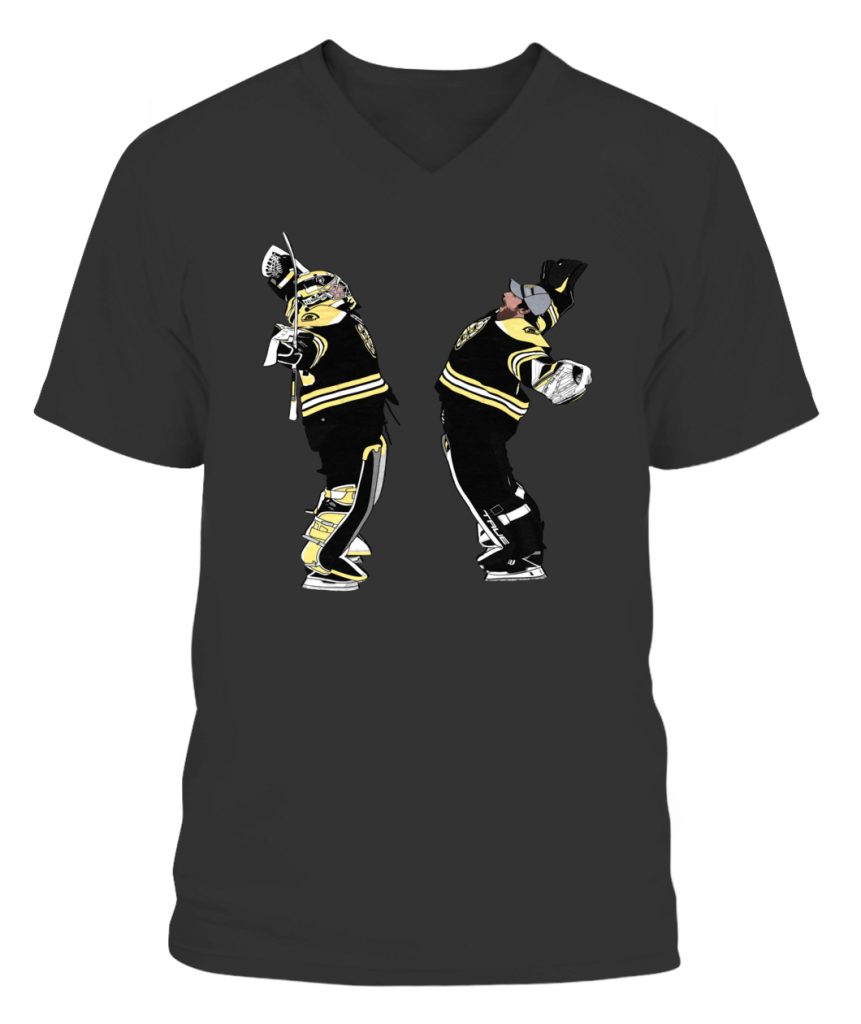 GOALIE HUG SHIRT Linus Ullmark And Jeremy Swayman Boston Bruins ...