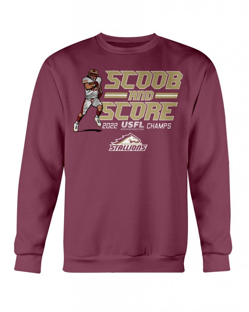 SCOOB AND SCORE SHIRT Scooby Wright, 2022 USFL CHAMPIONS, Birmingham ...