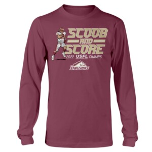 SCOOB AND SCORE SHIRT Scooby Wright, 2022 USFL CHAMPIONS, Birmingham ...
