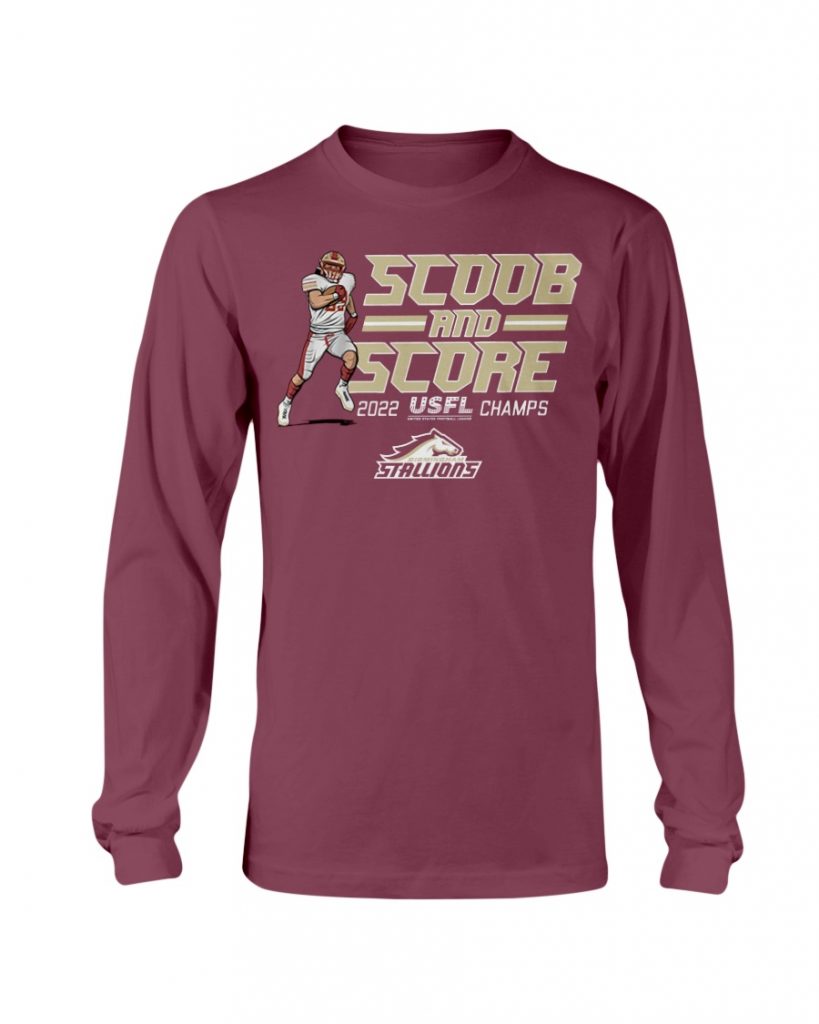 SCOOB AND SCORE SHIRT Scooby Wright, 2022 USFL CHAMPIONS, Birmingham ...