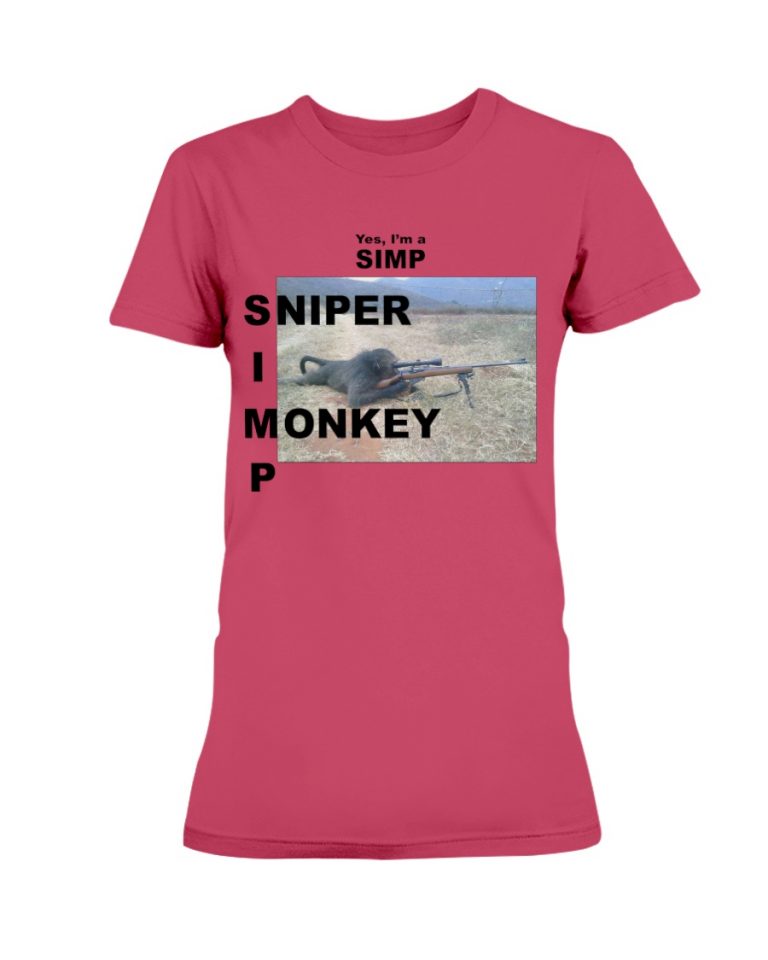 Yes, I'm A SIMP - SNIPER I MONKEY P Shirt Funny Sniper Monkey - Ellieshirt