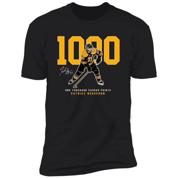 1,000 POINTS SHIRT Patrice Bergeron, Boston Bruins - Ellieshirt
