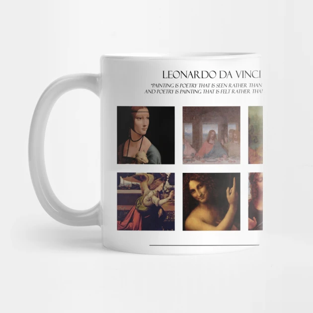 Leonardo da Vinci Famous Paintings Mug - Ellieshirt