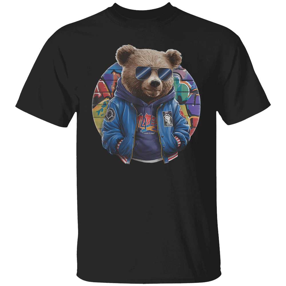 Swag Bear With Cool Glasses Urban Hip Hop Graffiti Art Style T-Shirt ...
